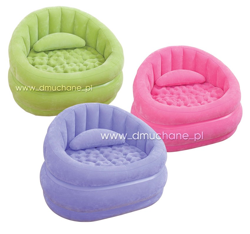 Modny Fotel Dmuchany 3 Kolory 102 X 91 X 65 Cm INTEX 68563 Sklep